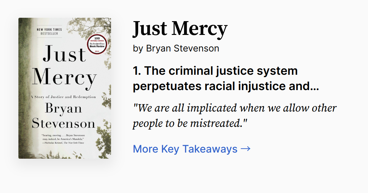 Just Mercy by Bryan Stevenson | Summary, Quotes, FAQ, Audio