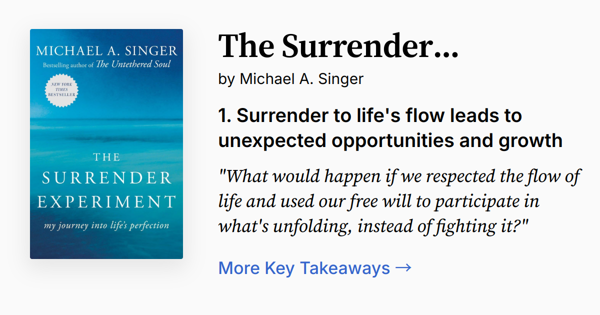 The Surrender Experiment | Summary, Quotes, FAQ, Audio