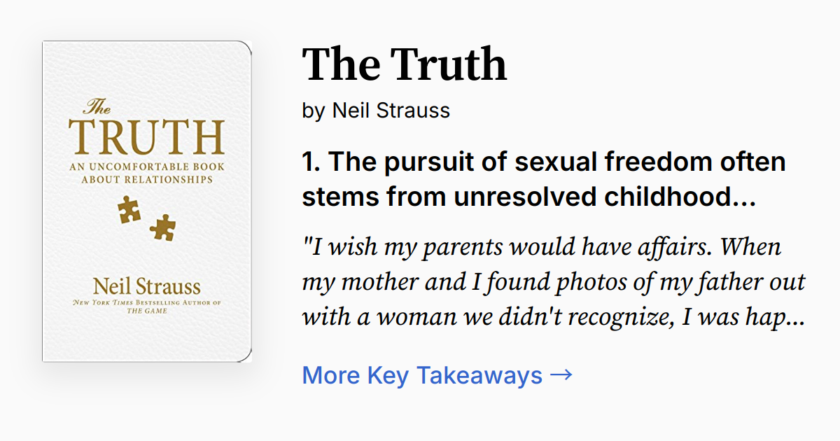 The Truth by Neil Strauss | Summary, Audio, Quotes, FAQ