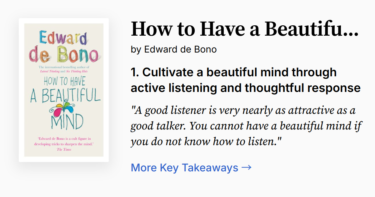 How to Have a Beautiful Mind | Summary, Audio, Quotes, FAQ