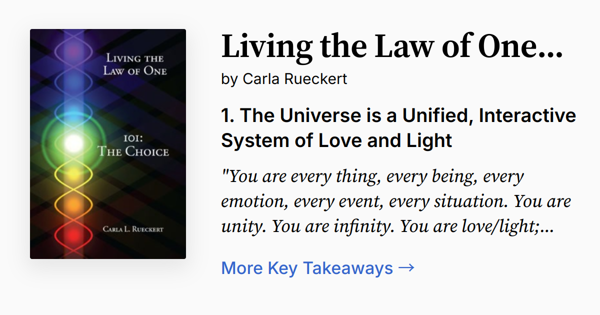 Living the Law of One 101 | Summary, Audio, Quotes, FAQ