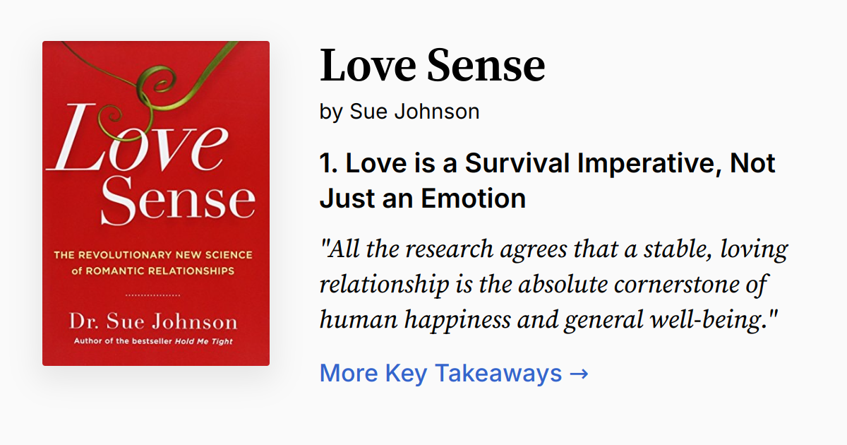 Love Sense by Sue Johnson | Summary, Audio, Quotes, FAQ