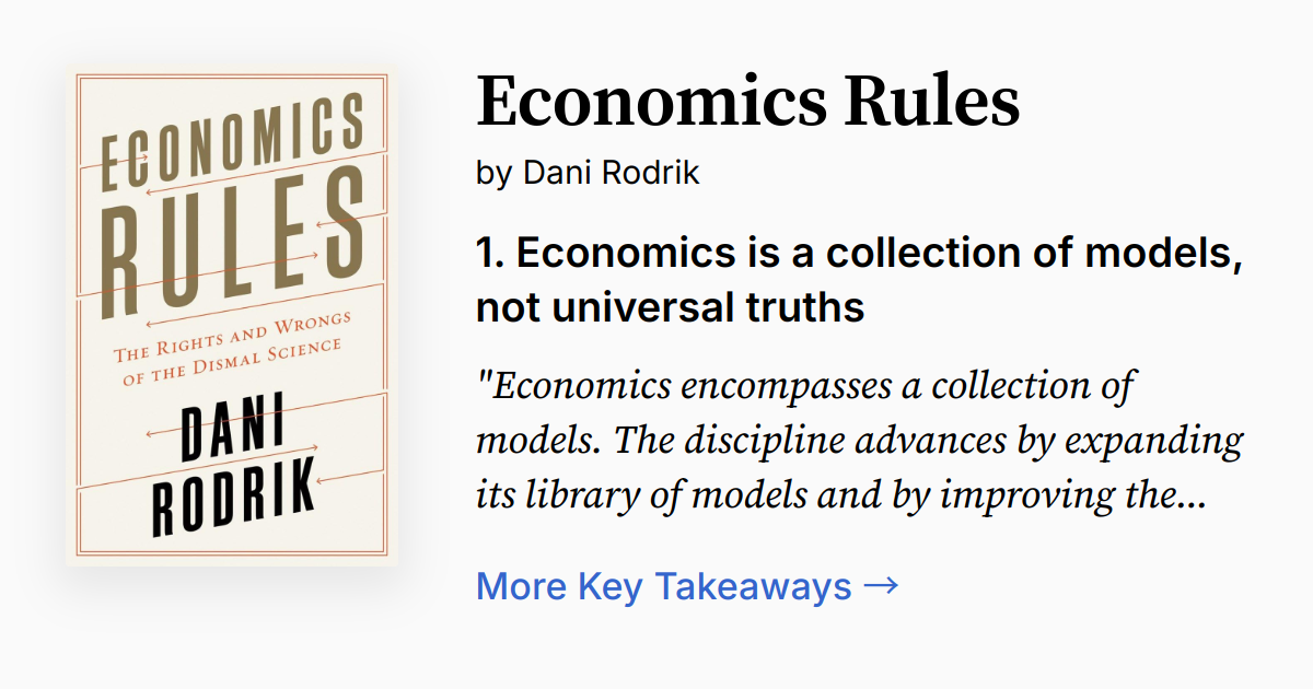 Economics Rules | Summary, Audio, Quotes, FAQ
