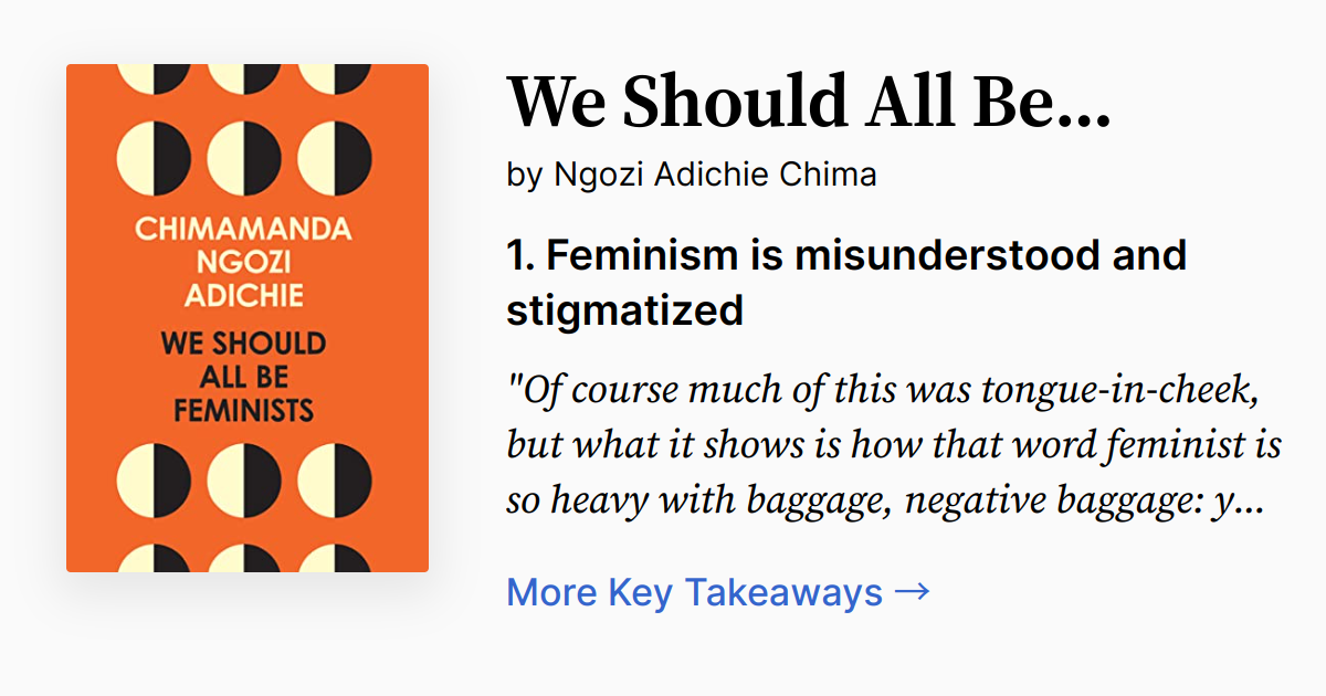 We Should All Be Feminists | Summary, Audio, Quotes, FAQ