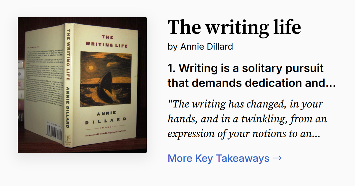 The Writing Life | Summary, Audio, Quotes, FAQ