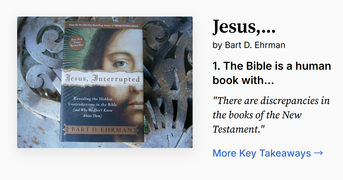 Jesus, Interrupted | Summary, Audio, Quotes, FAQ