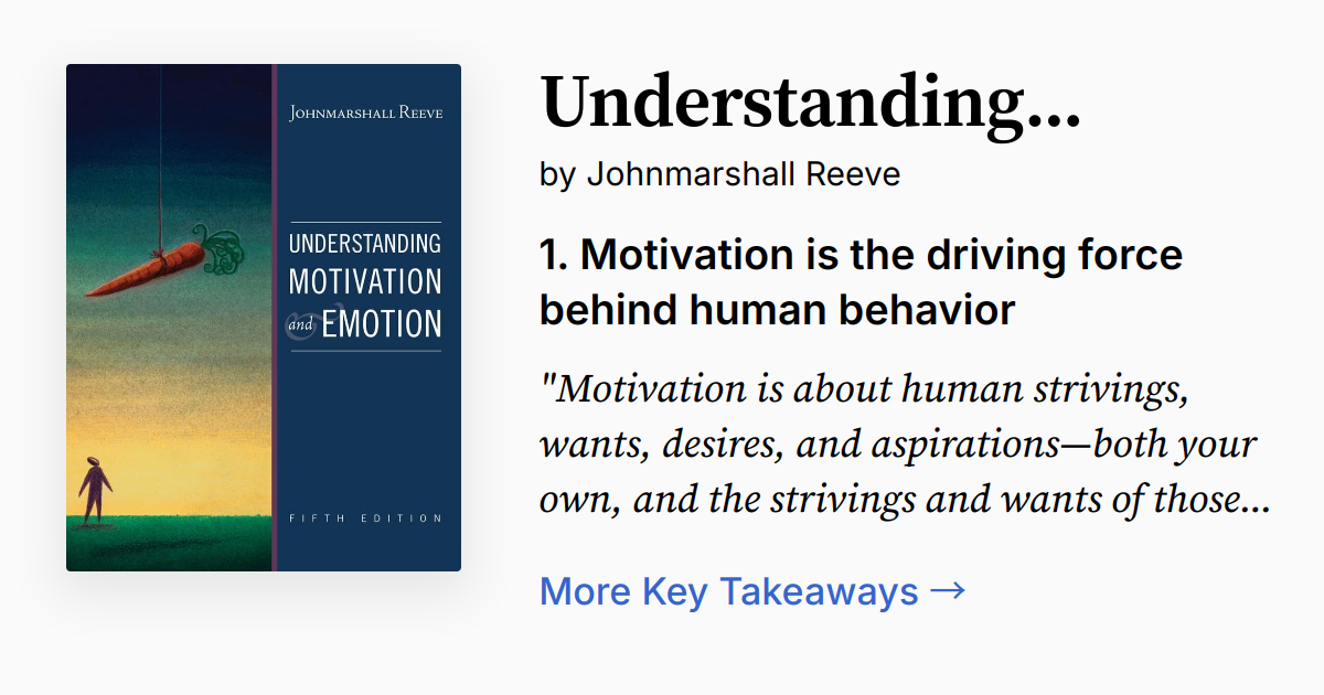 Understanding Motivation and Emotion | Summary, Quotes, FAQ, Audio
