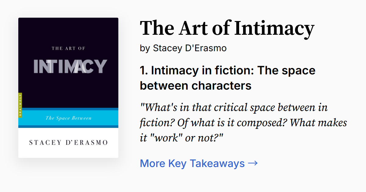 The Art of Intimacy | Summary, Audio, Quotes, FAQ