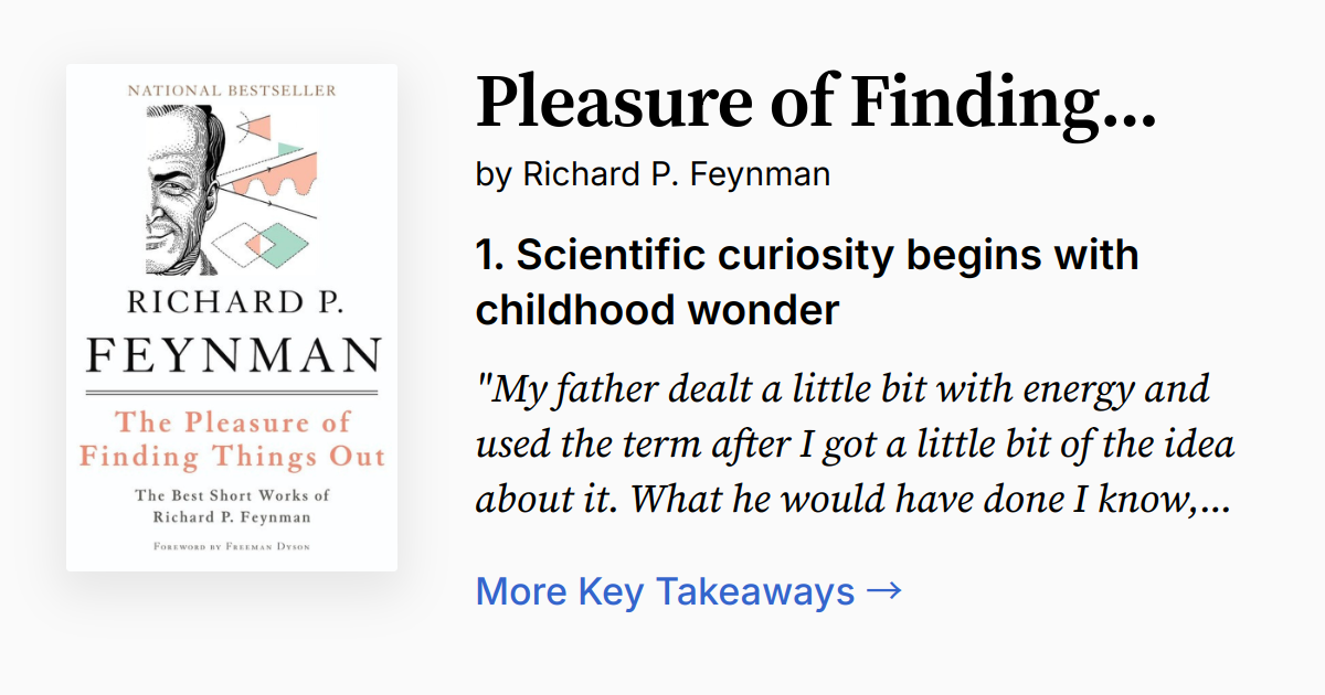 The Pleasure of Finding Things Out | Summary, Audio, Quotes, FAQ