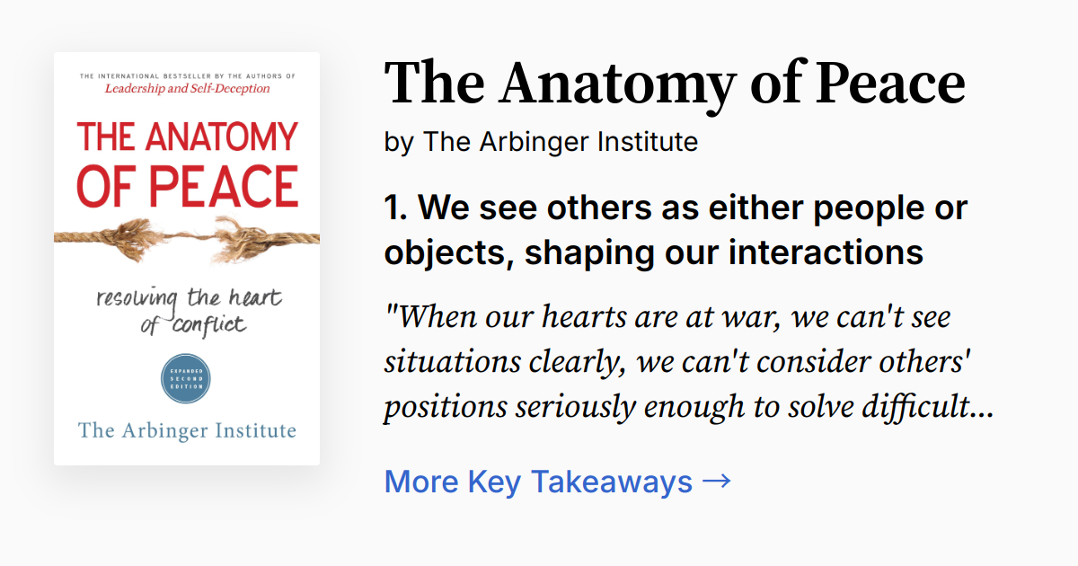 The Anatomy of Peace | Summary, Quotes, FAQ, Audio