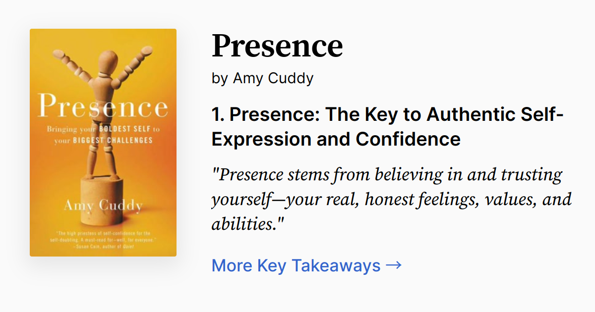 Presence by Amy Cuddy | Summary, Audio, Quotes, FAQ