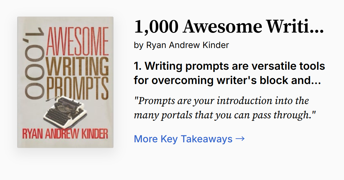 1,000 Awesome Writing Prompts | Summary, Audio, Quotes