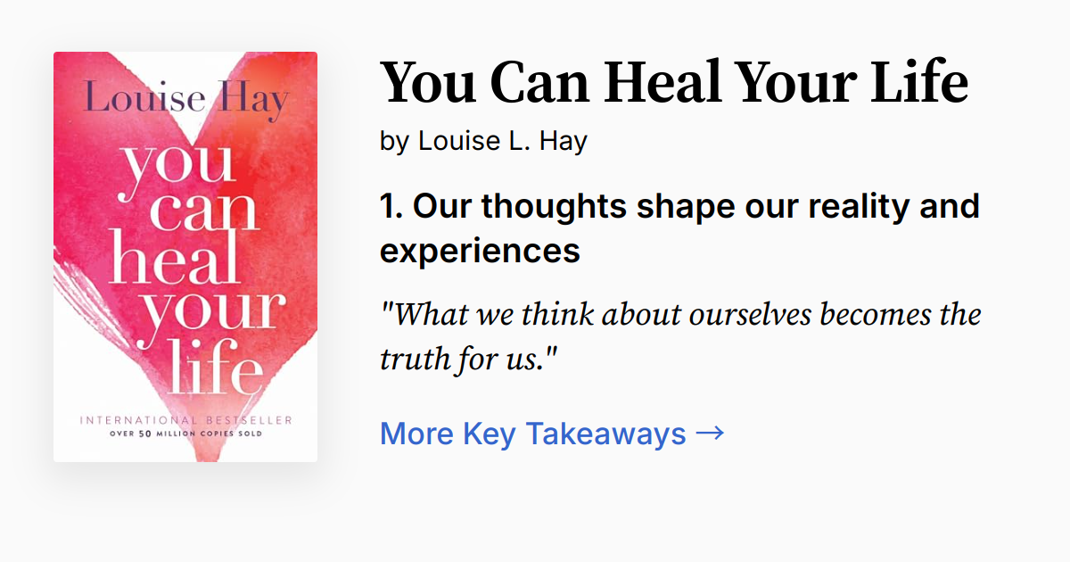You Can Heal Your Life | Summary, Audio, Quotes, FAQ