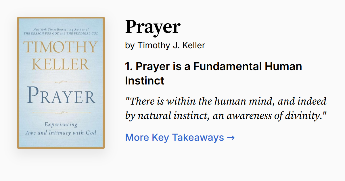 Prayer by Timothy J. Keller | Summary, Audio, Quotes, FAQ