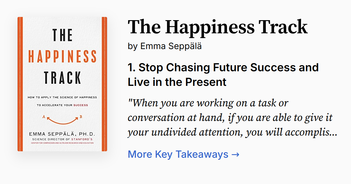 The Happiness Track | Summary, Audio, Quotes, FAQ