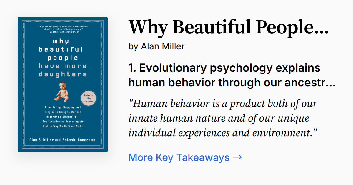 Why Beautiful People Have More Daughters | Summary, Audio, Quotes, FAQ