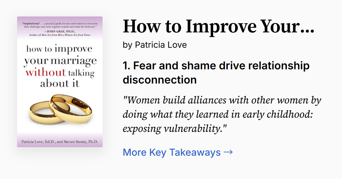 How to Improve Your Marriage Without Talking About It | Summary, Audio ...