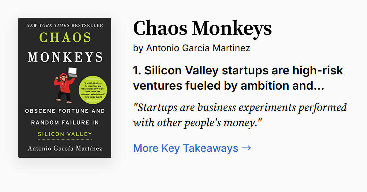 Chaos Monkeys by Antonio García Martínez | Summary, Audio, Quotes, FAQ