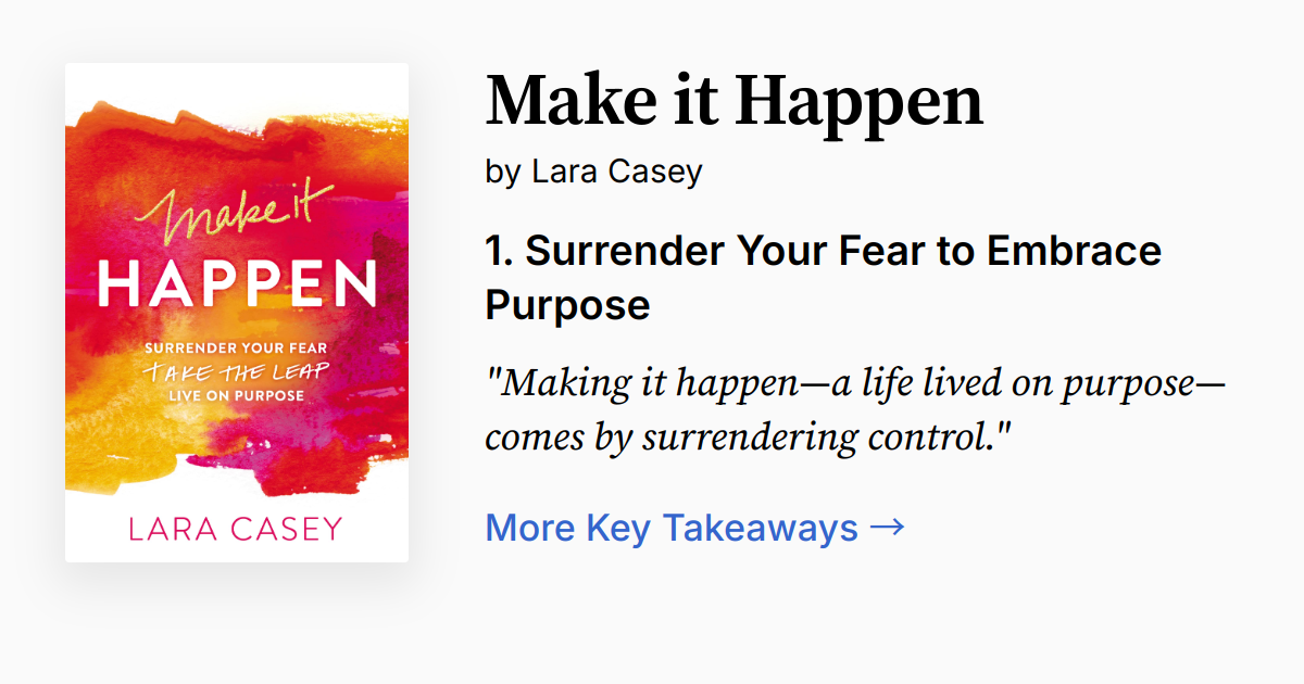 Make it Happen by Lara Casey | Summary, Audio, Quotes, FAQ