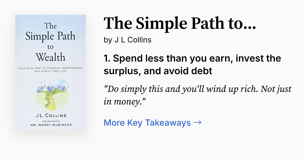 The Simple Path To Wealth Summary Quotes Faq Audio