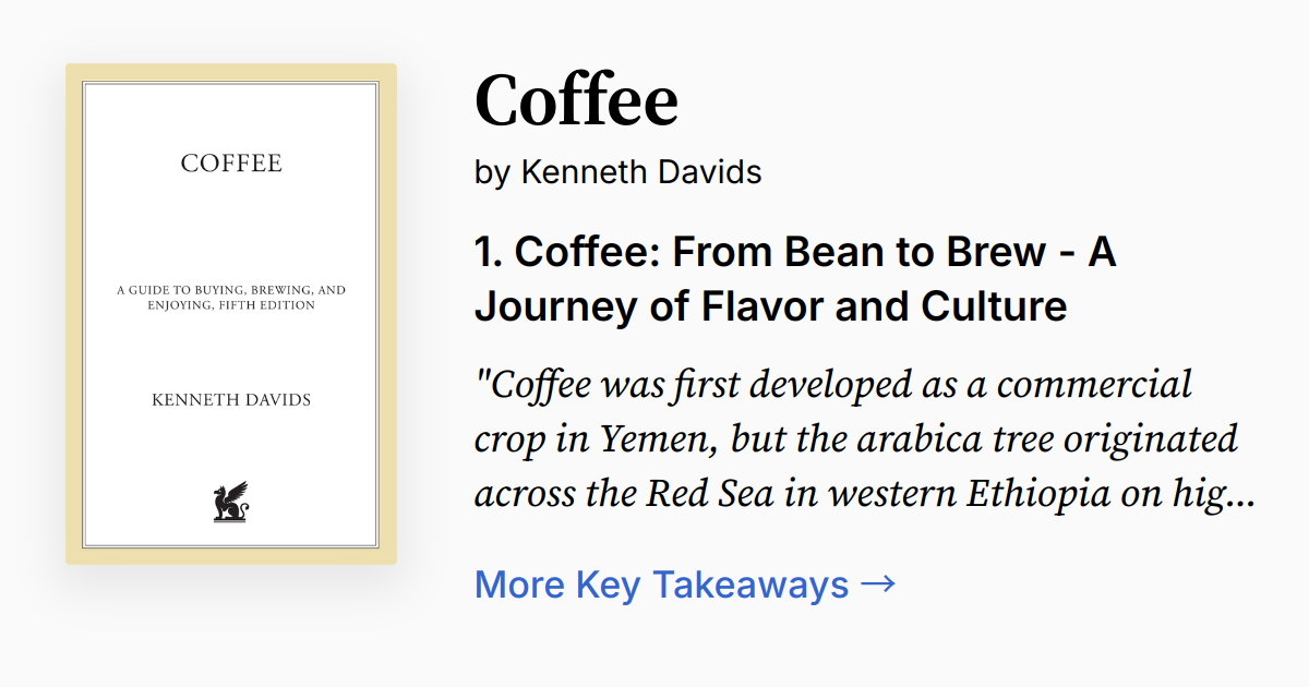Coffee by Kenneth Davids | Summary, Audio, Quotes