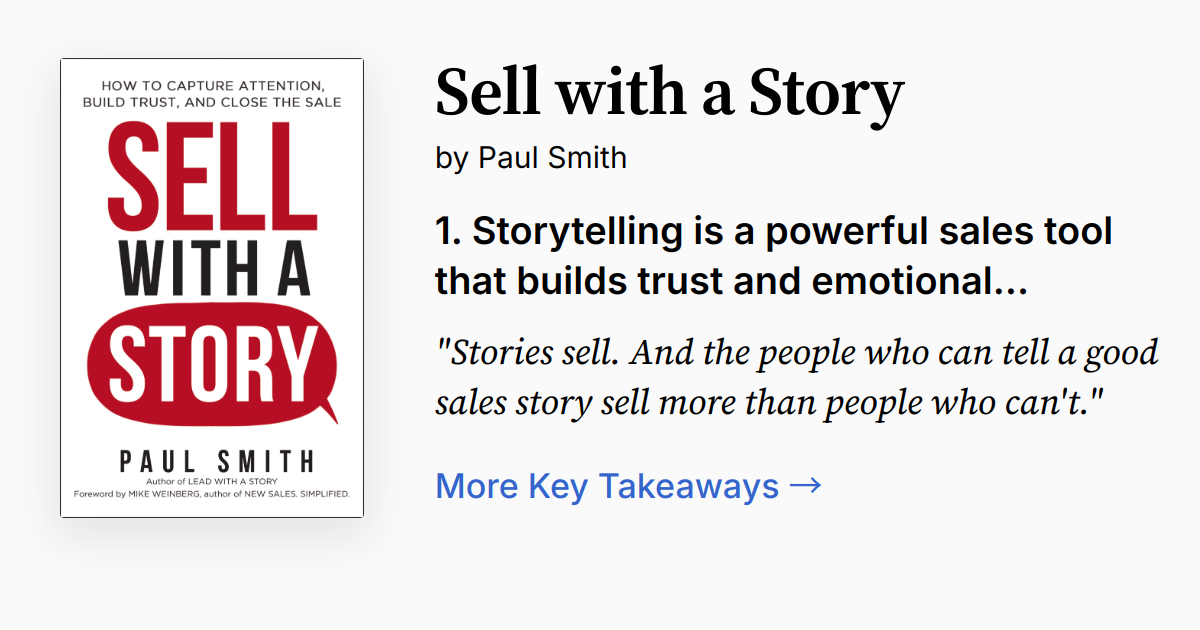 Sell with a Story | Summary, Audio, Quotes, FAQ