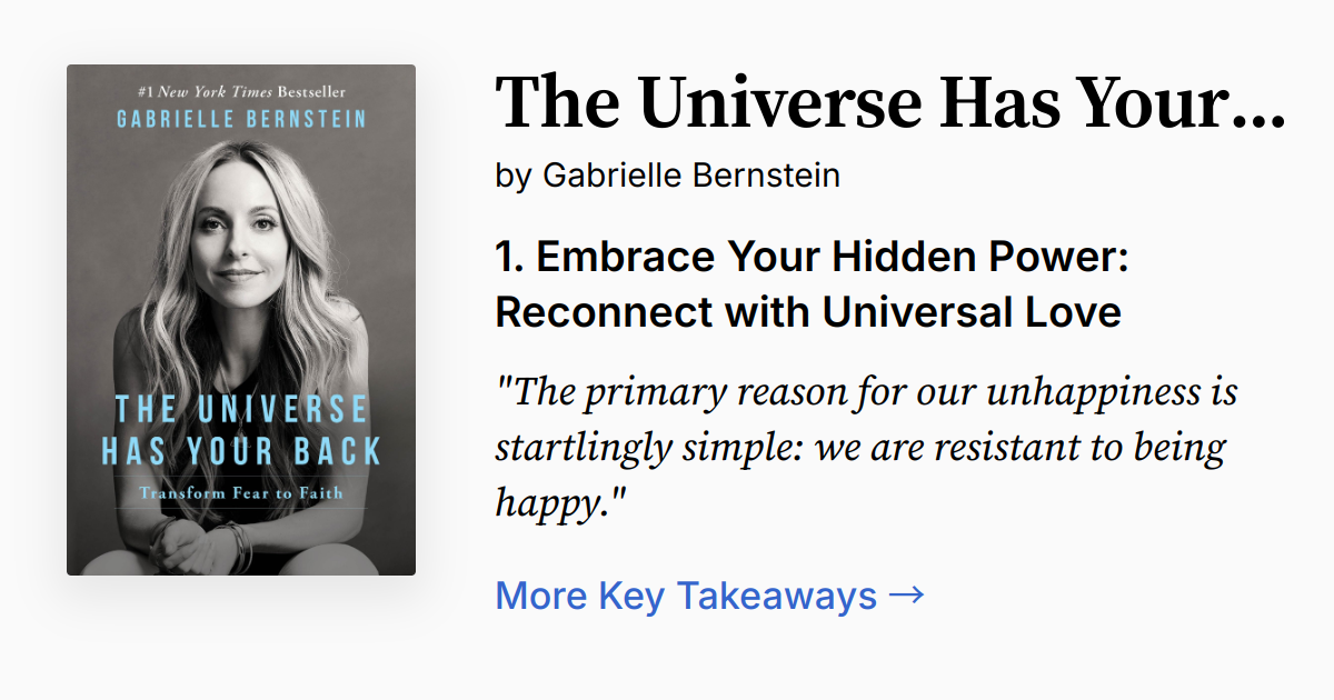 The Universe Has Your Back | Summary, Audio, Quotes, FAQ