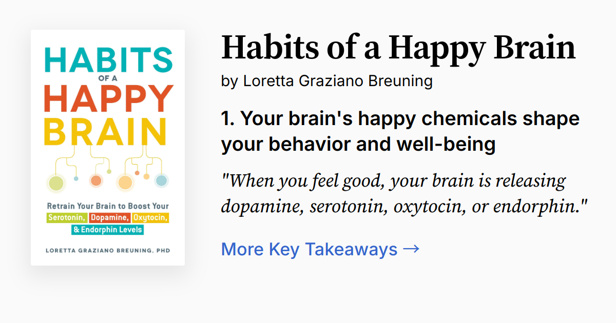 Habits of a Happy Brain | Summary, Audio, Quotes, FAQ