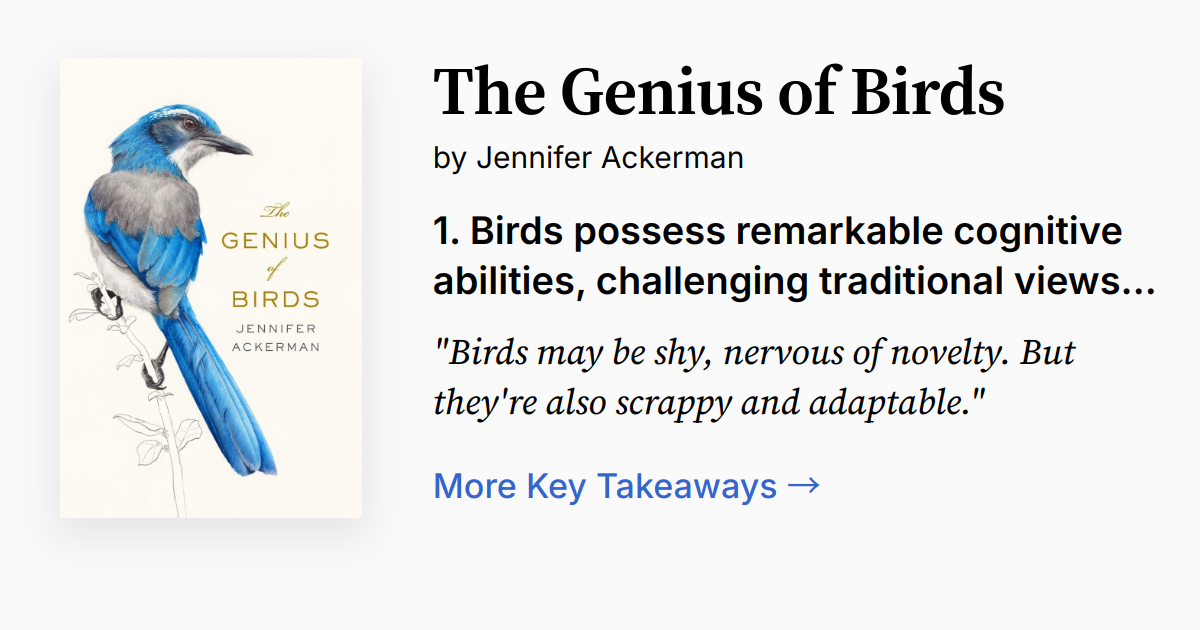 The Genius of Birds | Summary, Audio, Quotes, FAQ