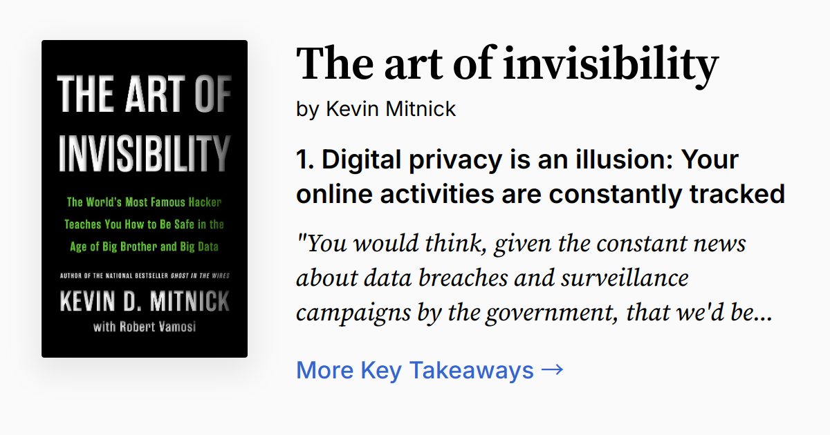 The Art of Invisibility | Summary, Quotes, FAQ, Audio