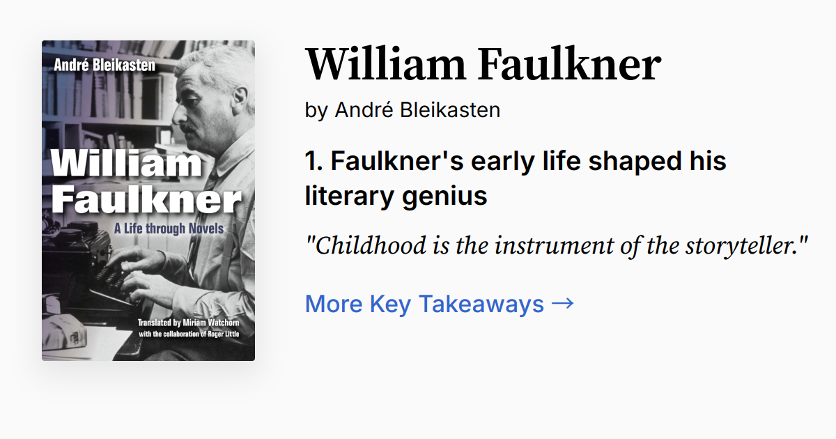William Faulkner | Summary, Quotes, Audio