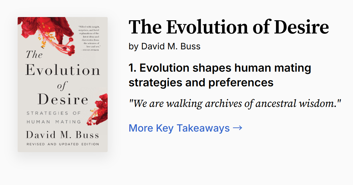 The Evolution of Desire | Summary, Audio, Quotes, FAQ