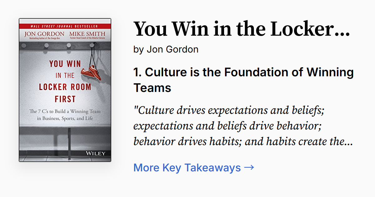 You Win in the Locker Room First | Summary, Quotes, FAQ, Audio