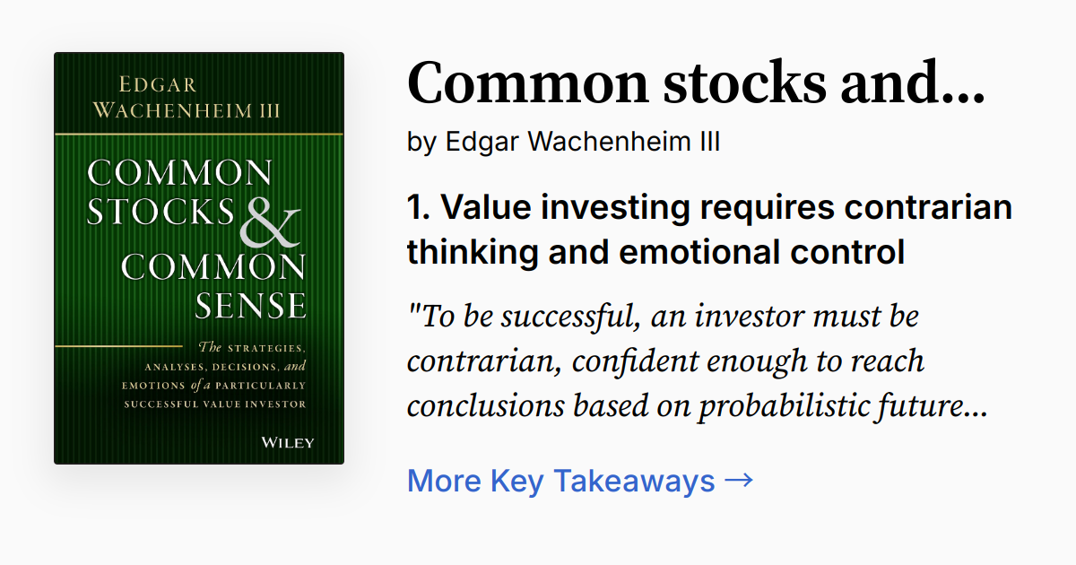 Common Stocks and Common Sense | Summary, Audio, Quotes, FAQ
