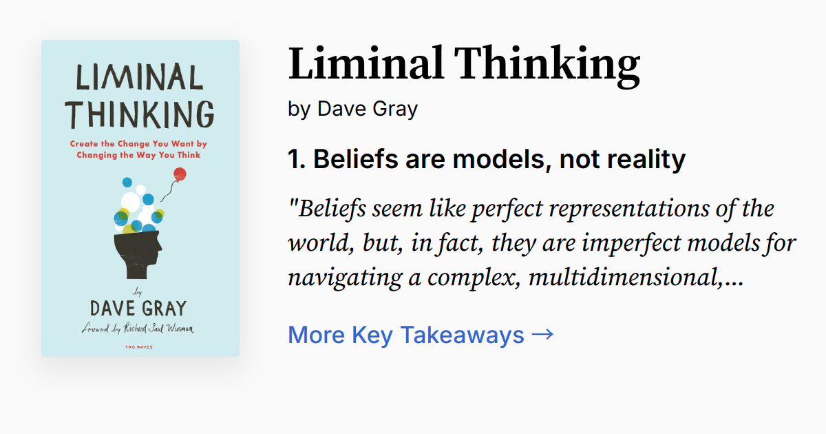 Liminal Thinking | Summary, Audio, Quotes, FAQ