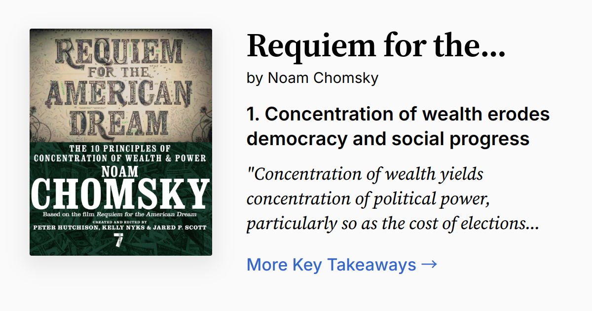 Requiem for the American Dream | Summary, Audio, Quotes, FAQ