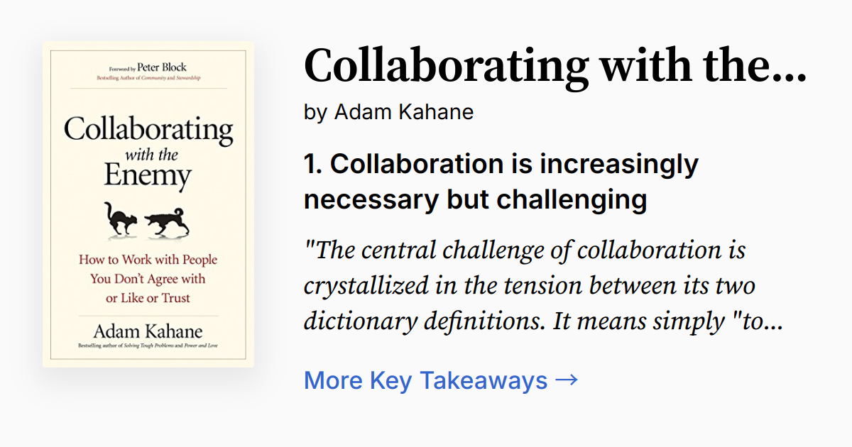 Collaborating with the Enemy | Summary, Quotes, FAQ, Audio