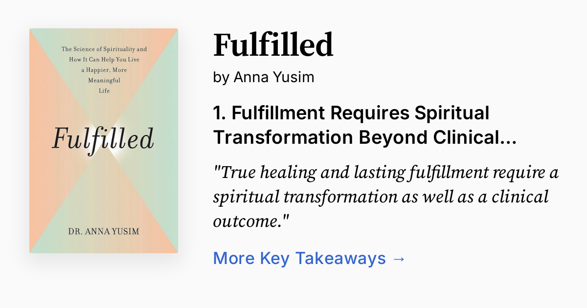 Fulfilled by Anna Yusim | Summary, Audio, Quotes