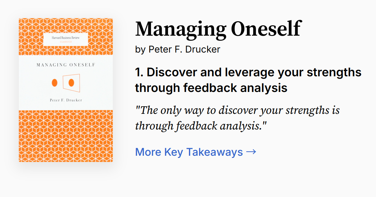 Managing Oneself | Summary, Audio, Quotes, FAQ