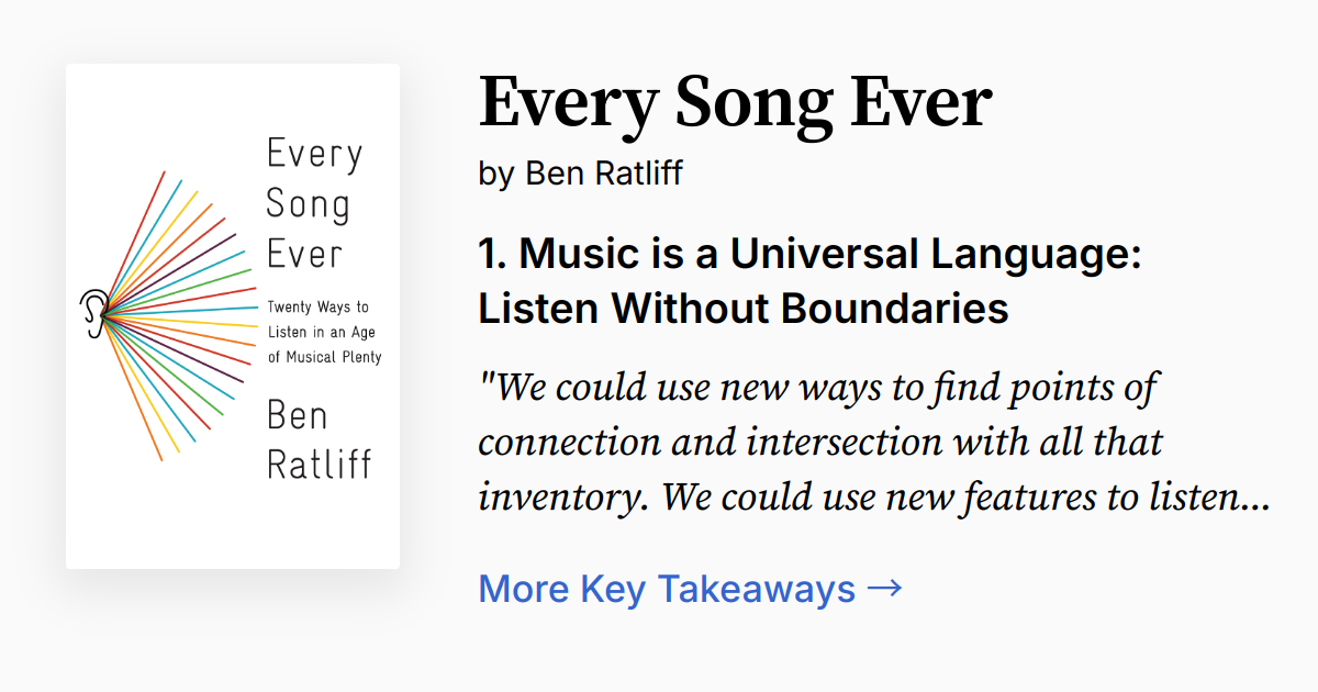 Every Song Ever | Summary, Audio, Quotes, FAQ