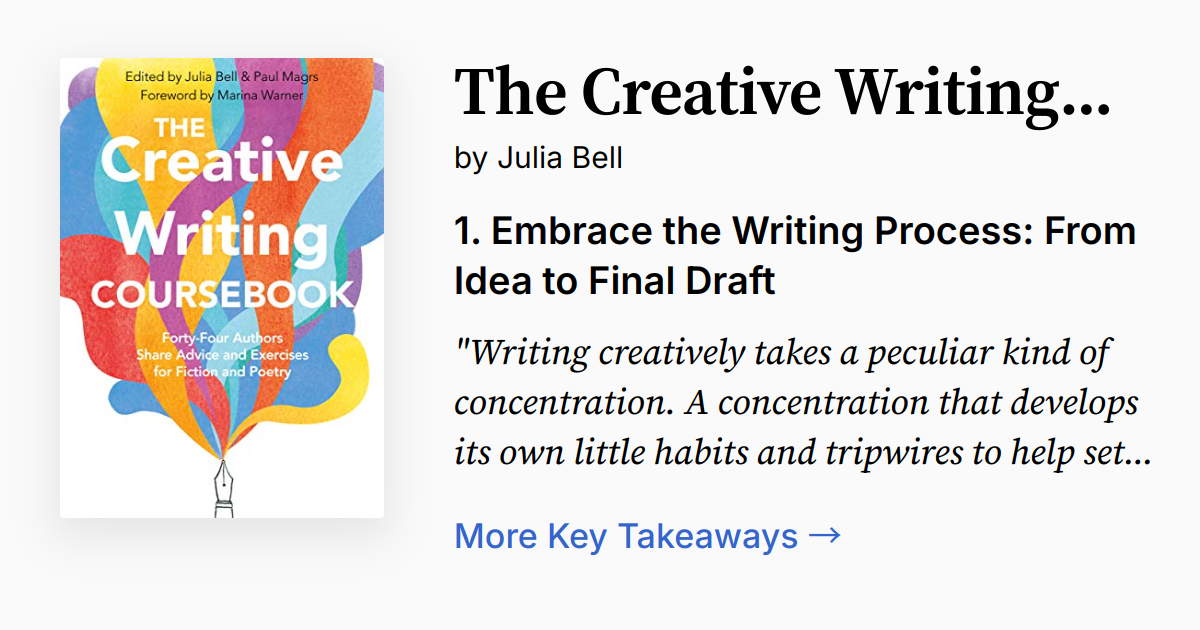 The Creative Writing Coursebook | Summary, Audio, Quotes, FAQ