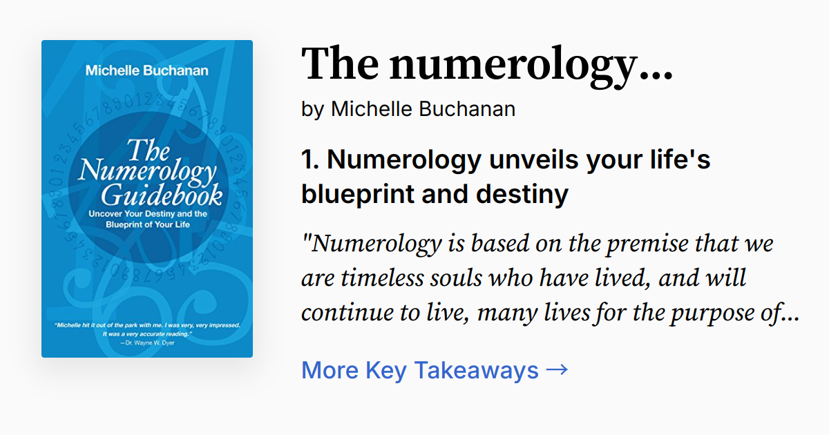 The Numerology Guidebook | Summary, Audio, Quotes, FAQ