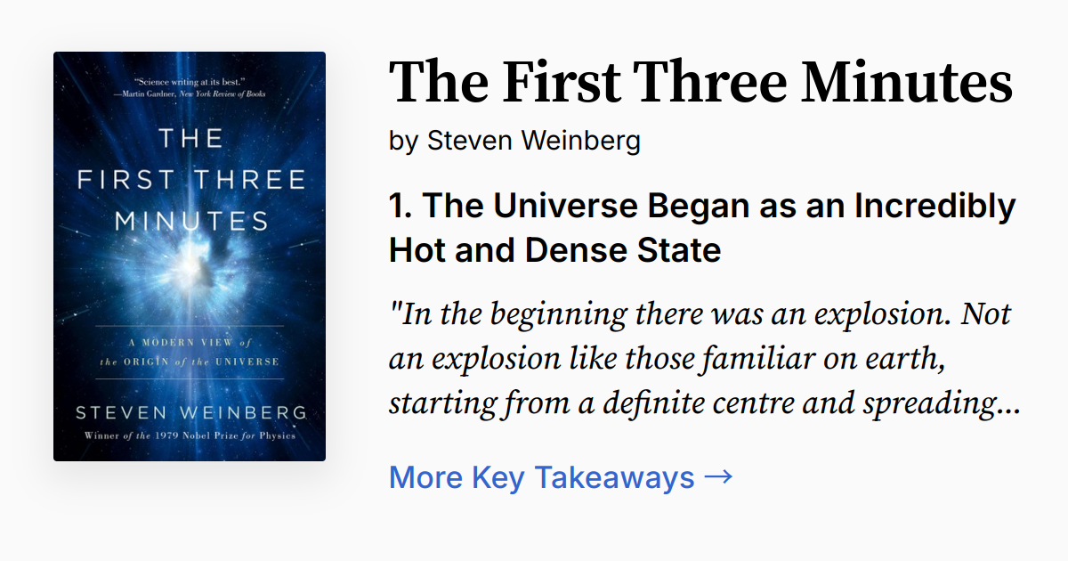 The First Three Minutes | Summary, Audio, Quotes, FAQ