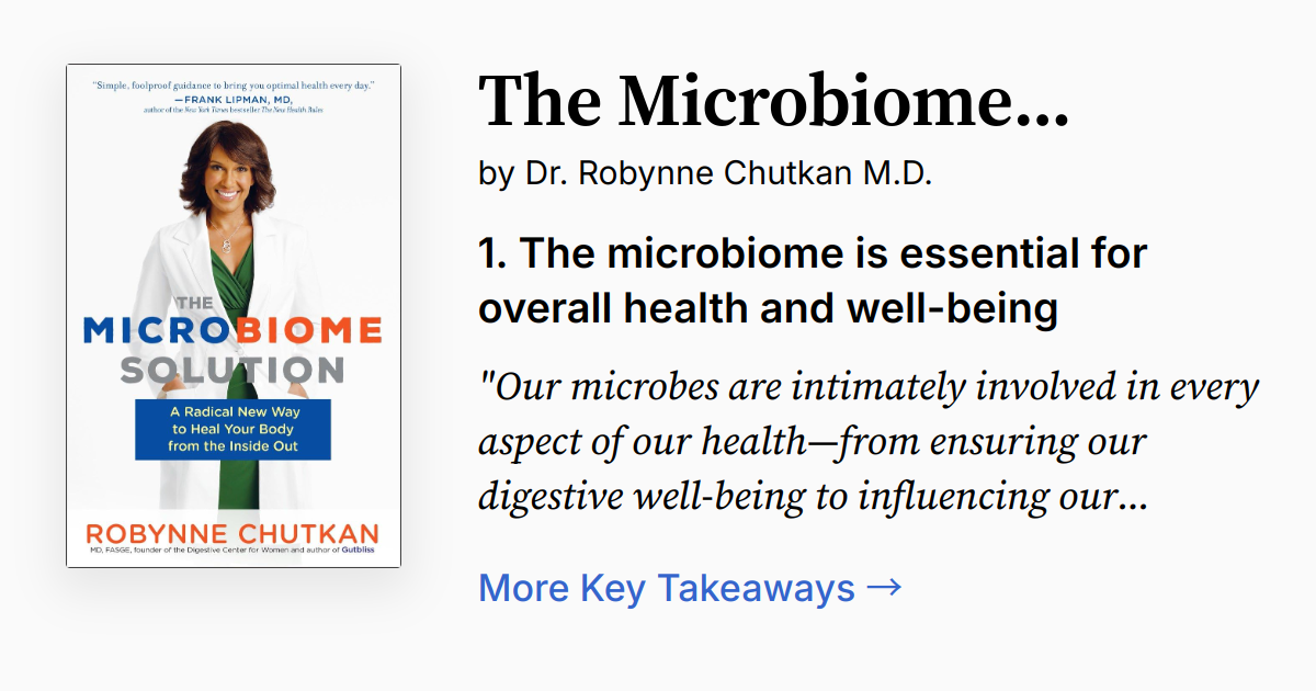 The Microbiome Solution | Summary, Audio, Quotes, FAQ