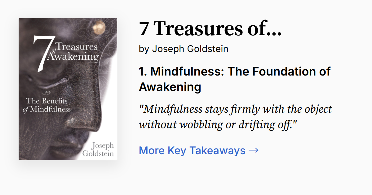 7 Treasures of Awakening | Summary, Audio, Quotes, FAQ