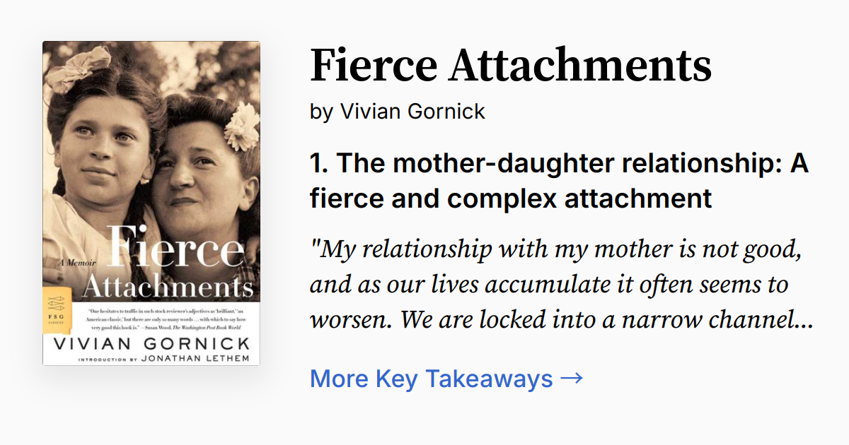 Fierce Attachments | Summary, Audio, Quotes, FAQ
