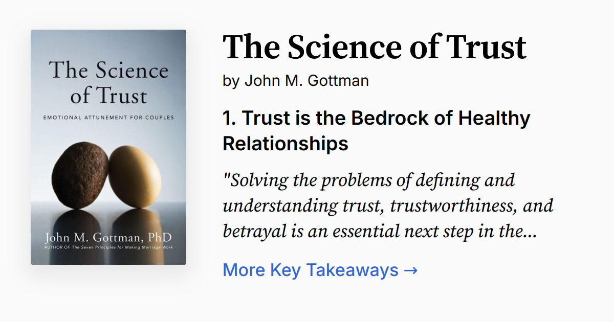 The Science of Trust | Summary, Audio, Quotes, FAQ