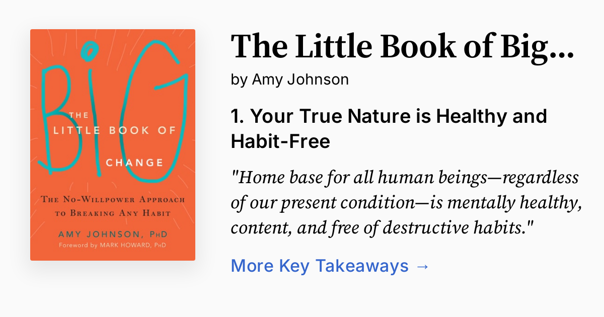 The Little Book of Big Change | Summary, Audio, Quotes, FAQ