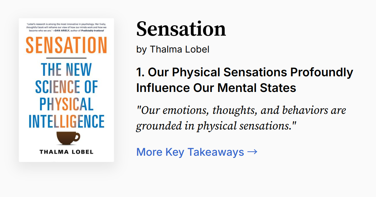 Sensation by Thalma Lobel | Summary, Quotes, Audio