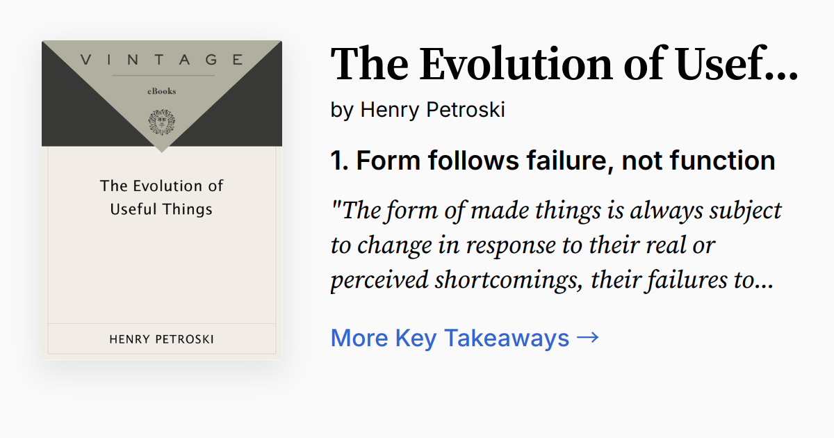 The Evolution of Useful Things | Summary, Audio, Quotes, FAQ